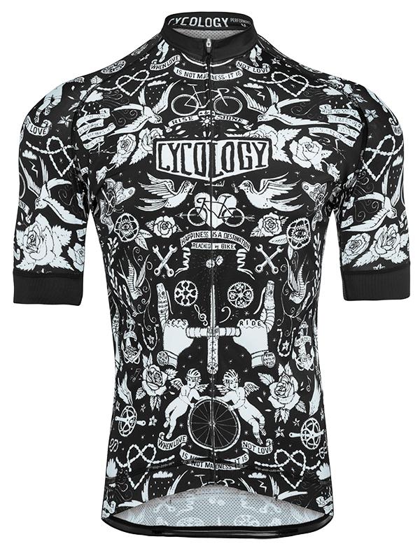 Velo Tattoo Mens Black Cycling Bib Shorts | Cycology USA | Cycology ...